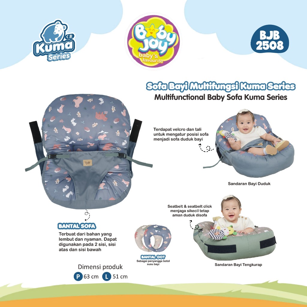 Jual Baby Joy Sofa Bayi Multifungsi Kuma Series BJB2508 | Shopee Indonesia