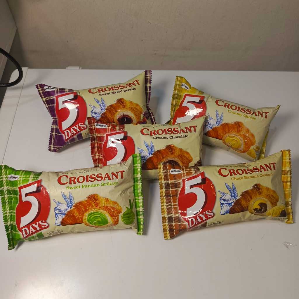 Jual 5 Days Croissant Creamy Chocolate - Roti Croisant Isi Coklat 60g ...