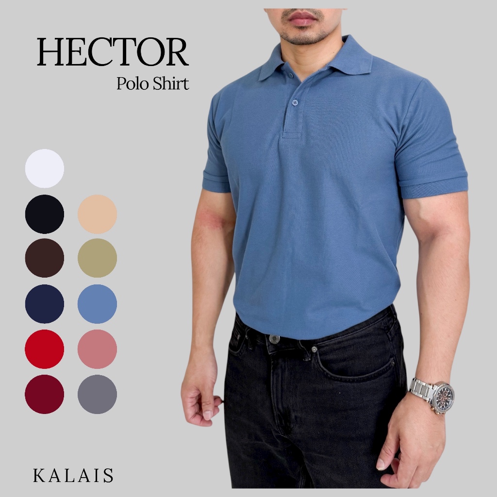 Jual KALAIS Hector Polo Shirt Cotton Pique Slim Fit | Shopee Indonesia