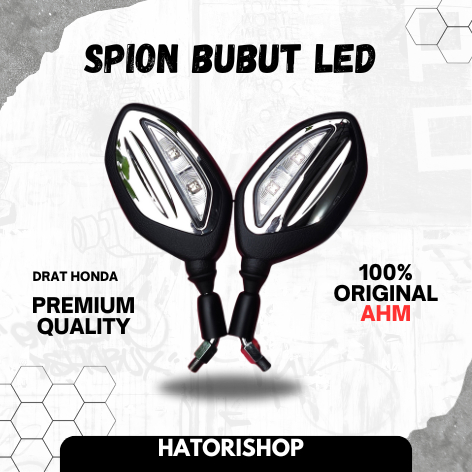 Jual Spion Bubut 3 Jari Tangkai Pendek Spion Led Bubut Original Spion ...