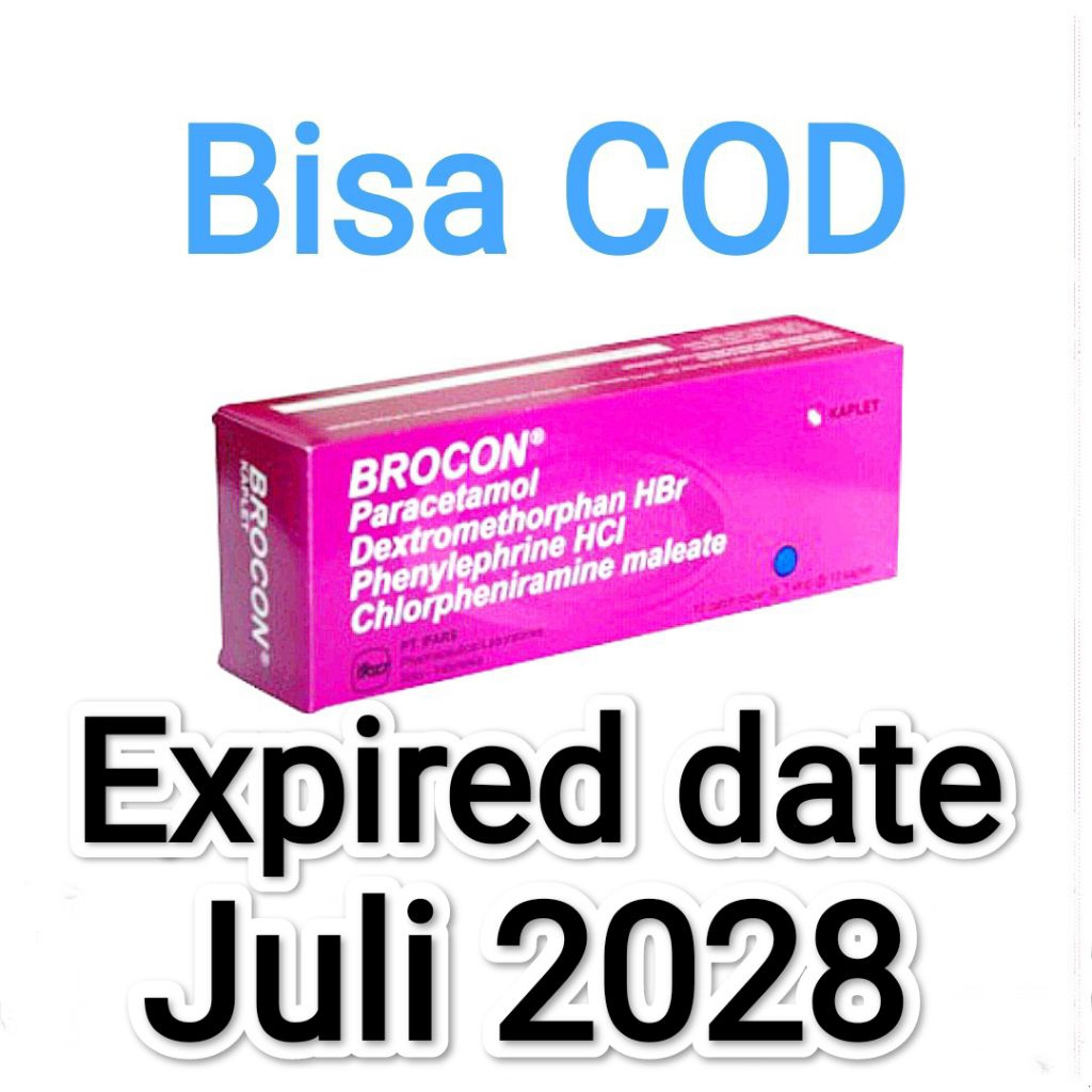 Jual ( BISA COD ) BROCON BOX ISI 100 KAPLET OBAT FLU DAN BATUK | Shopee ...