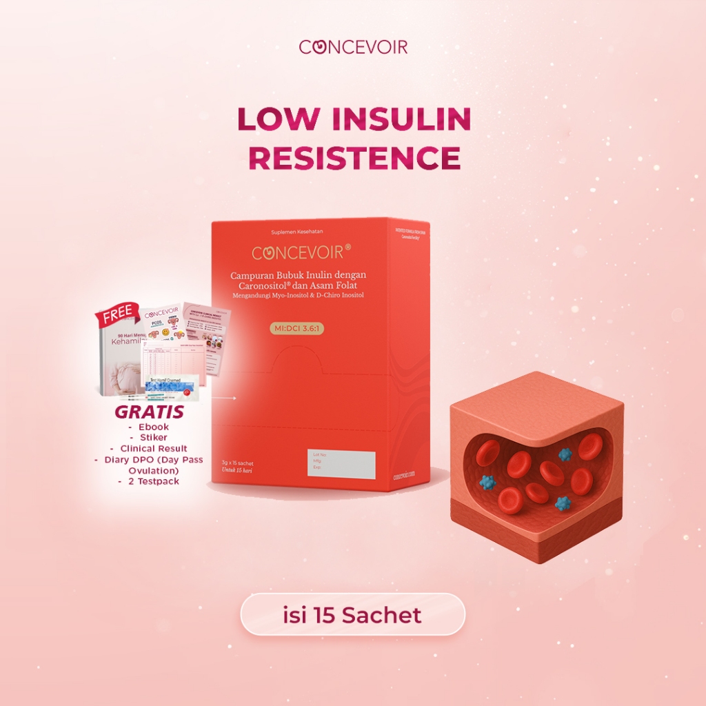 Jual CONCEVOIR | LOW INSULIN RESISTENCE Myo-Inositol & D-Chiro Inositol ...