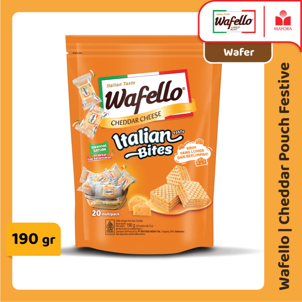Jual Wafello Wafer Italia Cheddar Pouch Festive | Shopee Indonesia