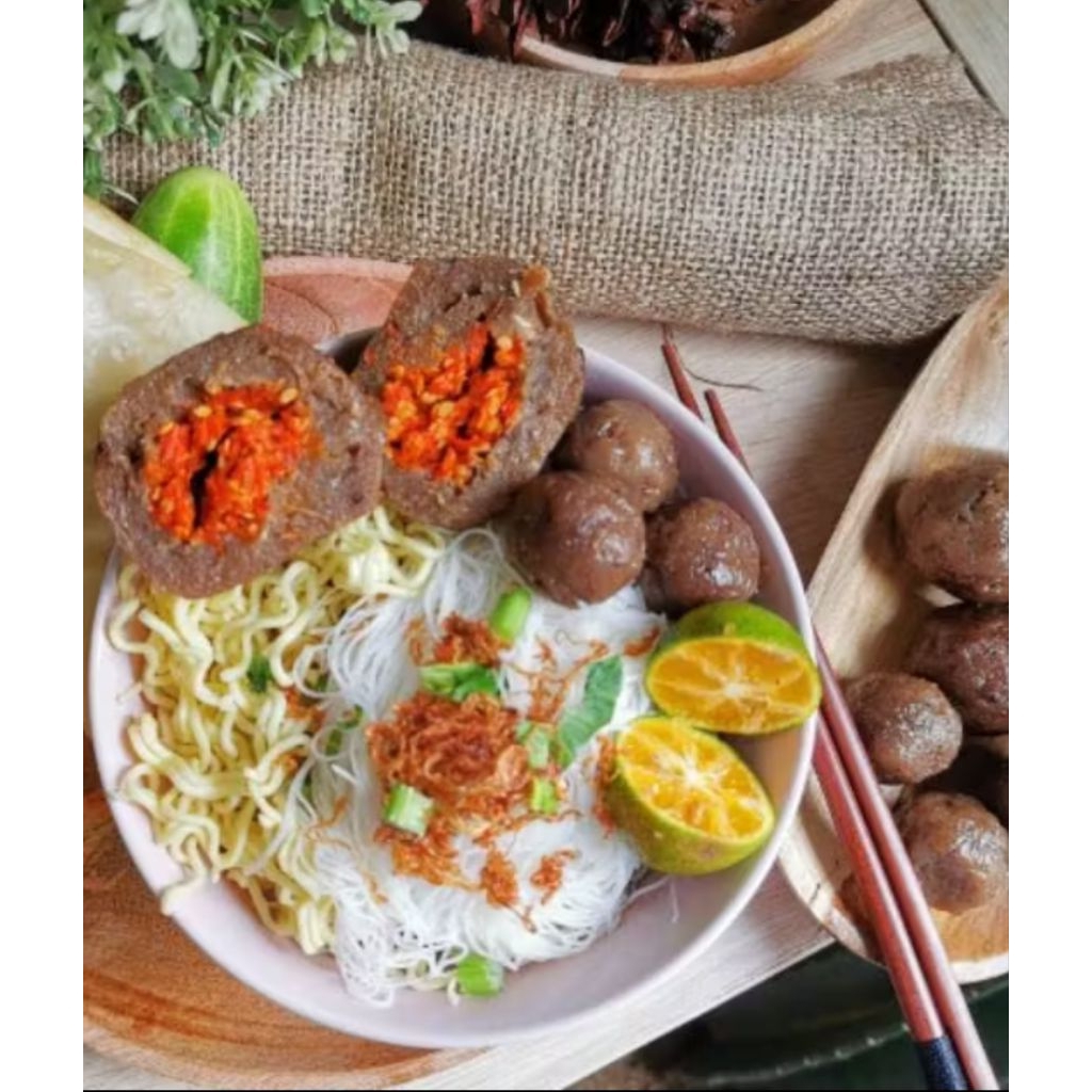 Jual Bakso Mercon Vegan Vegetarian Allium Free (frozen paket lengkap ...