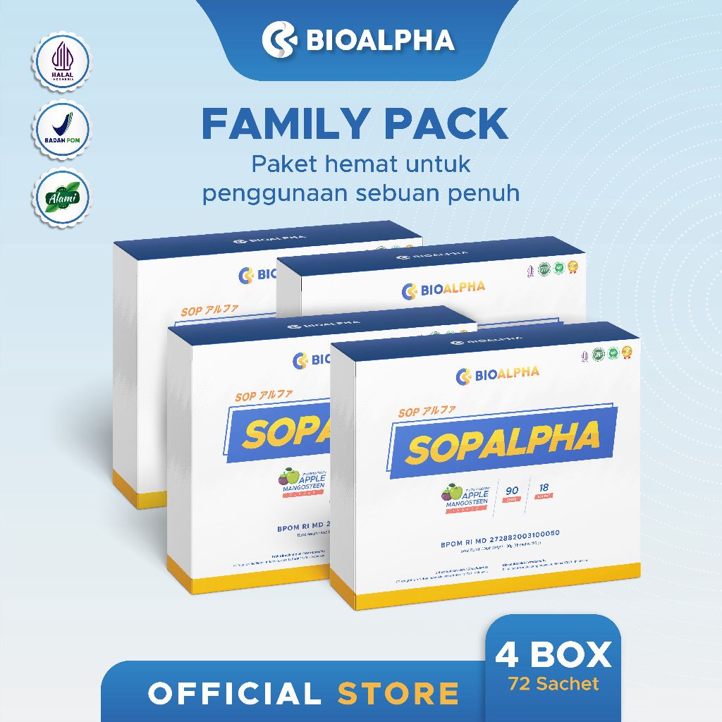 Jual {FAMILY PACK} - SOPALPHA Rasa Apel Manggis 4 Box | Shopee Indonesia