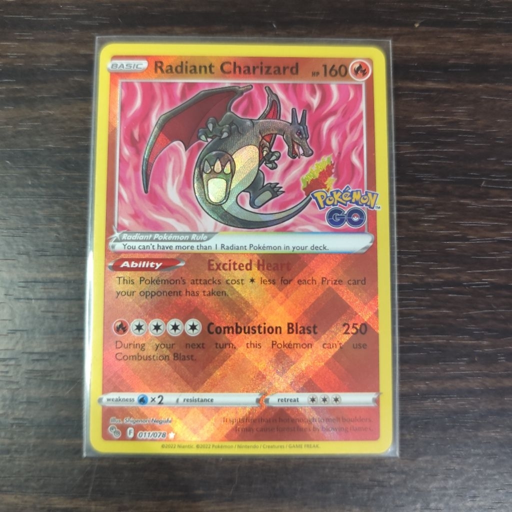 Jual Pokemon Radiant Charizard Pokemon Go 011/078 Holo Original ...