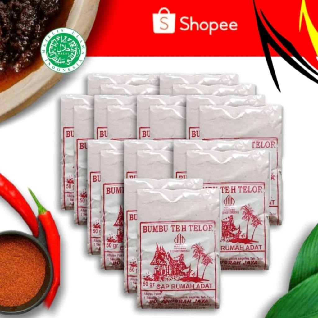 Jual Bumbu Teh Telor Asli Cap Rumah Adat Padang 1 Pack Isi 20pc UD ...