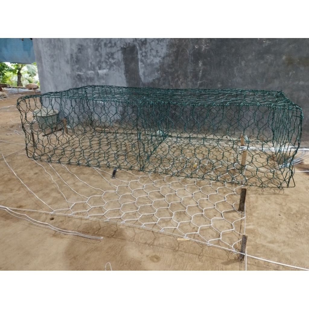 Jual kawat bronjong galvanis lapis pvc 2,7mili, lobang/mesh 10-12cm ...