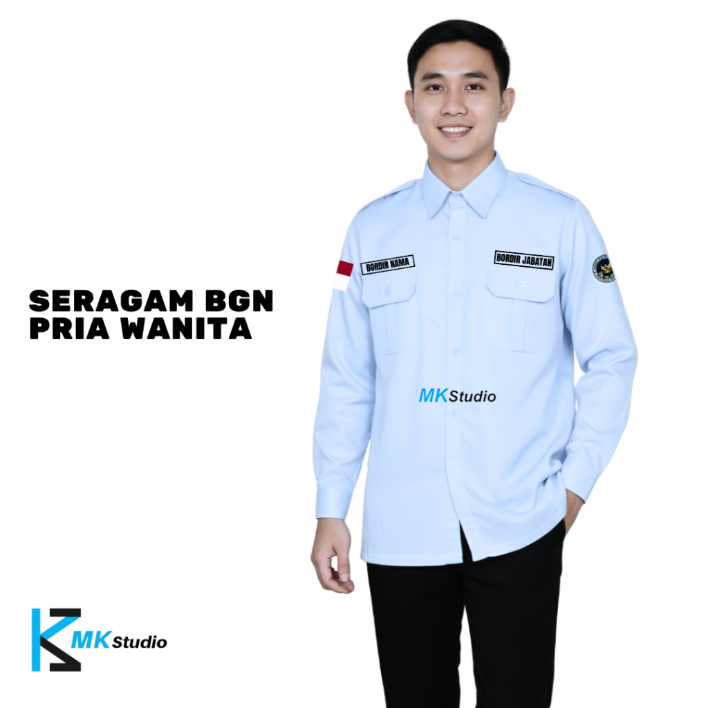 Jual Seragam MKStudio Lapangan PDL BGN Badan Gizi Nasional Bordir Logo ...