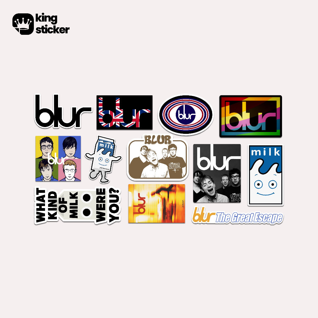 Jual STICKER PACK BAND BLUR [12pcs] LAMINASI GLOSY DIECUTT | Shopee ...