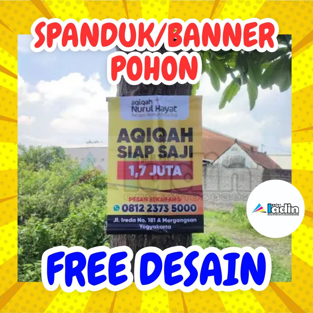 Jual SPANDUK POHON | BANNER POHON | ROUNDTAG | RONTEK | SPANDUK MURAH ...