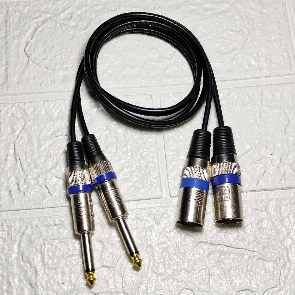 Jual Kabel Input Dobel 2-2 Jek Akai Toa 6,5mm MonoTo Jek XLR Canon Male ...