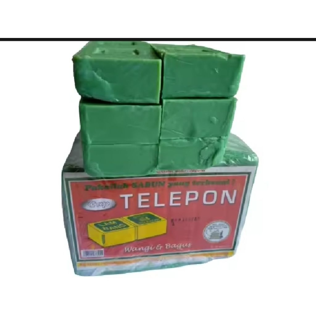 Jual Sabun Cuci Batang Jadul hijau Cap Telepon 6 Batang Cal telpon ...