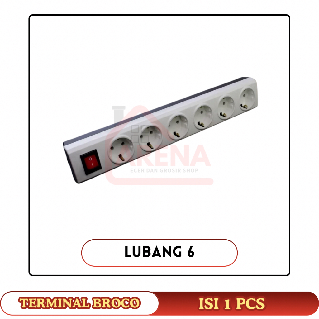 Jual Broco Terminal Stop Kontak Socket Arde Broco Stopkontak Lubang 6 ...