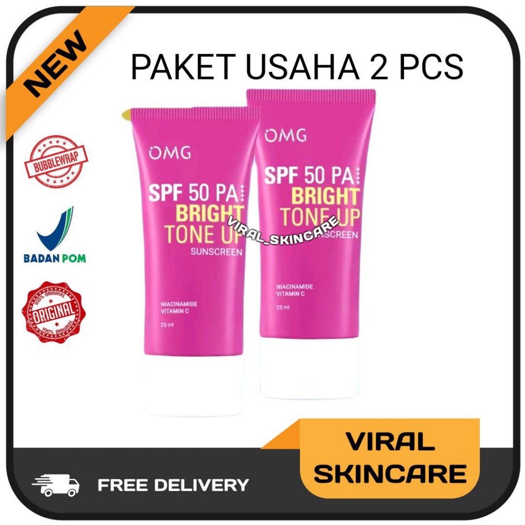 Jual [BUNDLING 2PCS] OMG SUNSCREEN TONE UP SPF 50 PA++++ | Shopee Indonesia