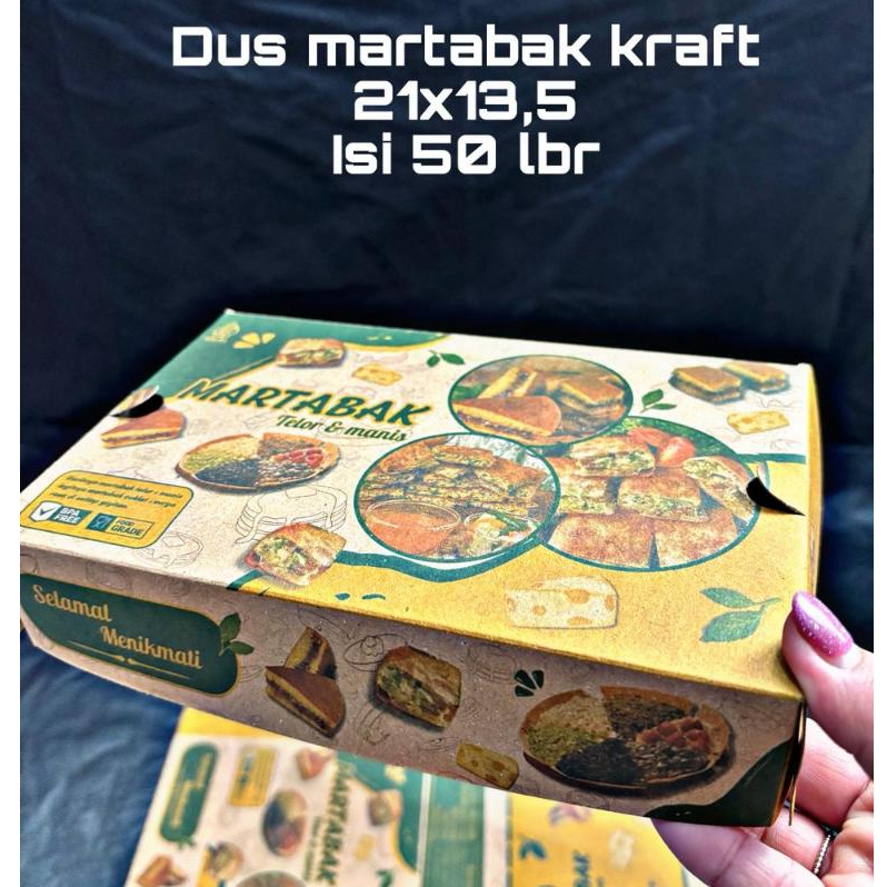 Jual KOTAK MARTABAK KRAFT/ DUS MARTABAK TELUR DAN MANIS ISI 50PCS ...