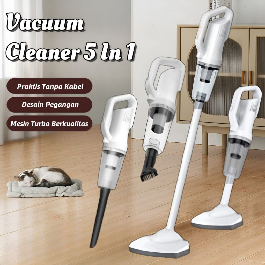 Jual Vacuum Cleaner 5 In 1 Penyedot Debu Portable Cordless Multifungsi ...