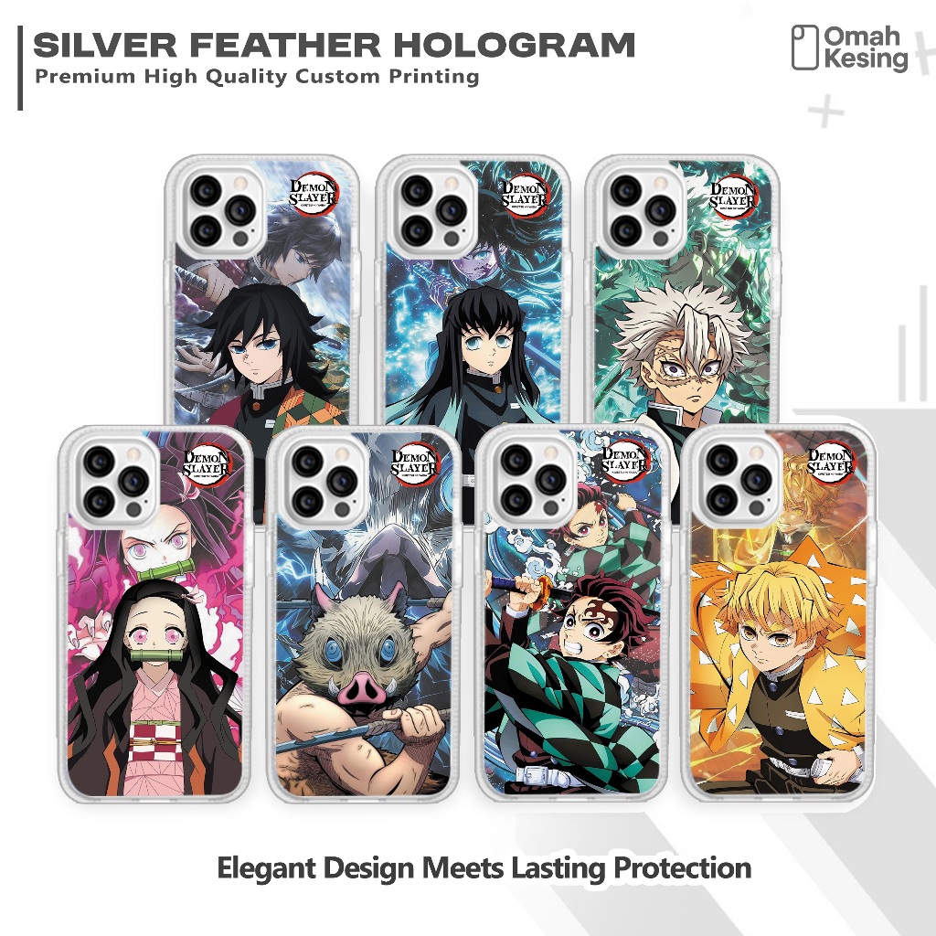 Jual Hologram Case Silver Feather Demon Slayer V1 For Tecno Camon 40 ...