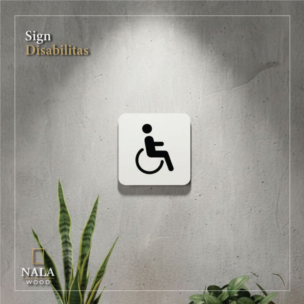 Jual Sign Disabilitas – Papan Tanda Akses Difabel Estetik Kayu Elegan ...
