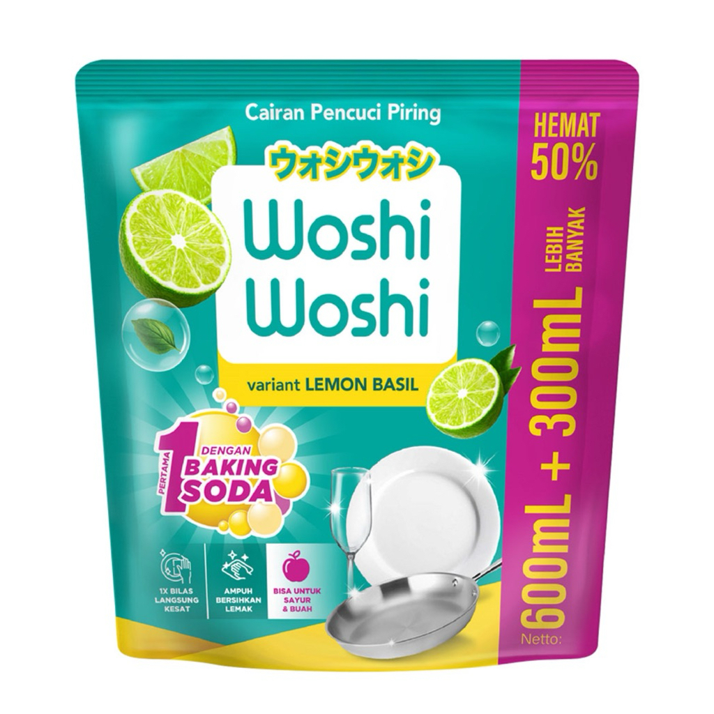 Jual Woshi Woshi Sabun Cuci Piring Lime & Baking Soda with Lemon Basil ...