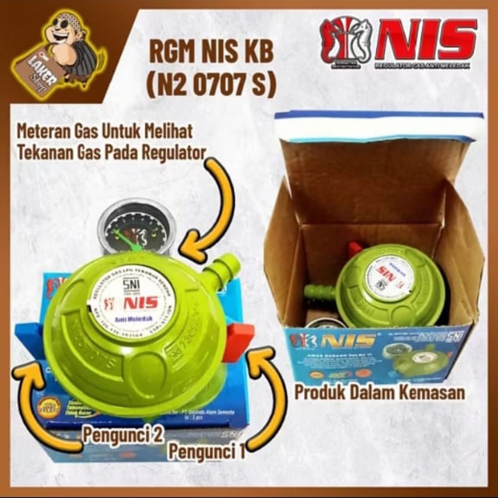 Jual Regulator Gas LPG Tekanan Rendah NIS Double Lock / Pengunci Ganda ...