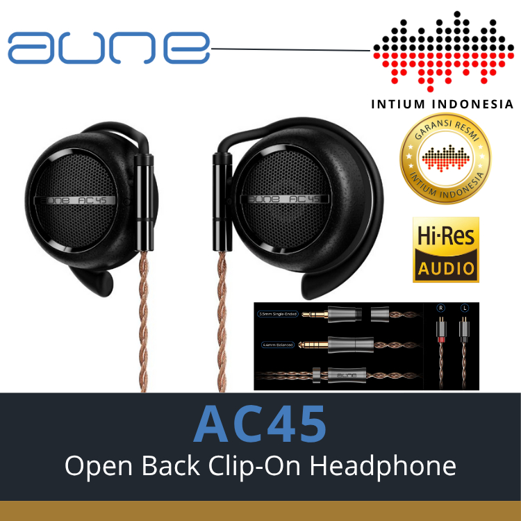 Jual Aune AC45 Stereo 3.5mm/4.4mm Clip-on Hifi Earphones ...