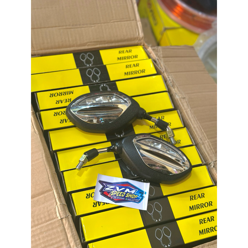 Jual Spion Led Bubut 3 Jari Rear Mirror Spion Style Plat KT | Shopee ...