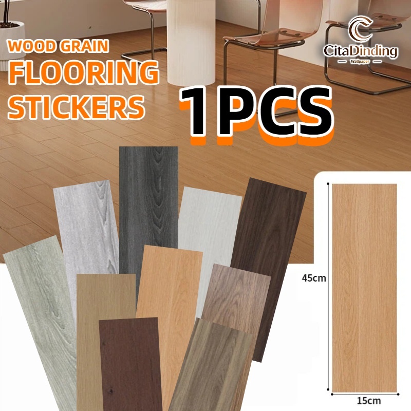 Jual (1 Pcs) Vinyl Lantai Stiker 45cm x 15cm Lantai kayu parquet Dengan ...