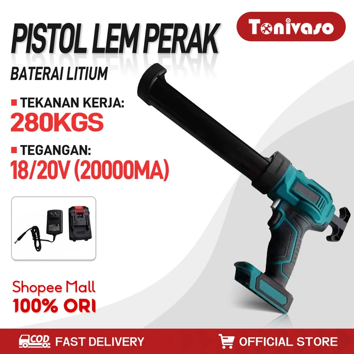 Jual Tonivaso Cordless Caulk Gun 12V – Presisi Disesuaikan, Untuk Lem ...