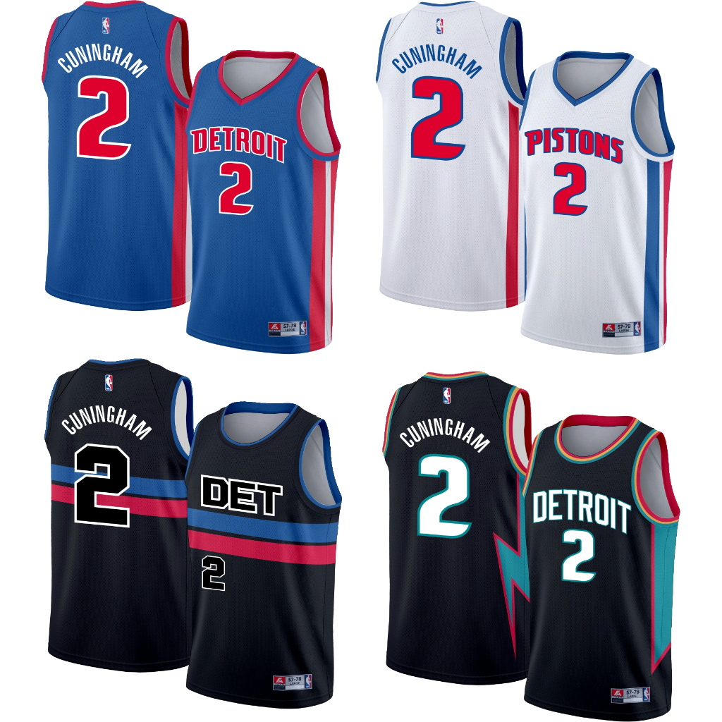 Jual Jersey Basket Detroit Pistons - Cade Cunningham #2 - Customs ...