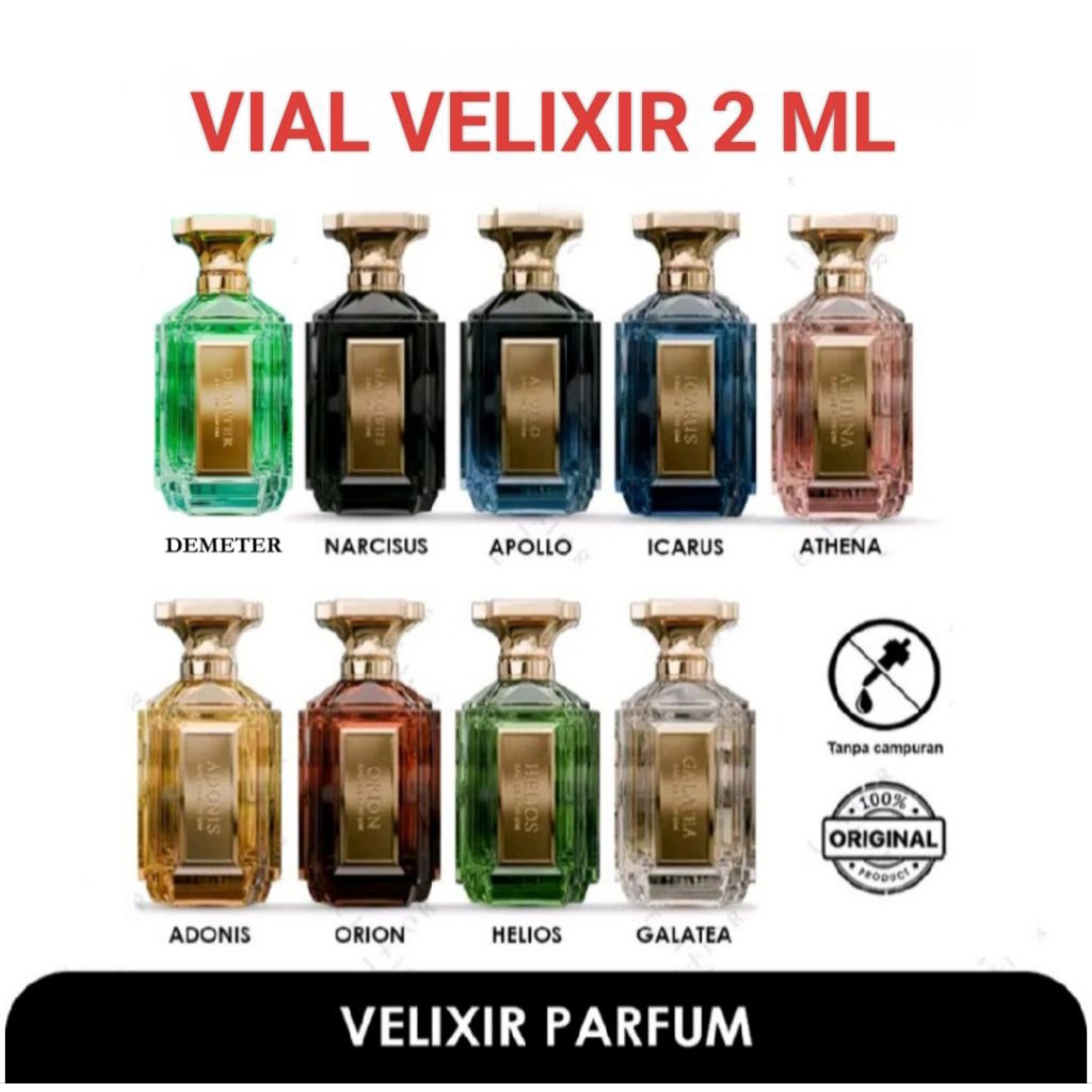 Jual VIAL PARFUM VELIXIR DEMETER APOLLO NARCISUS ICARUS ATHENA ORION ...