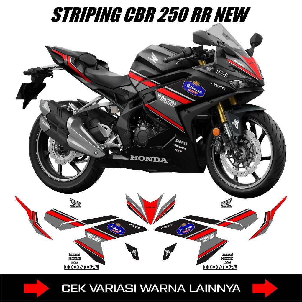 Jual STRIPING STICKER CBR 250RR NEW K64 LIVERY ROTHMANS/DECAL STICKER ...