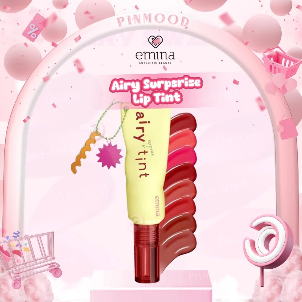 Jual EMINA - AIRY SURPRISE TINT + KEYCHAIN ( 3 g ) - Lip Tint Gel Tahan ...