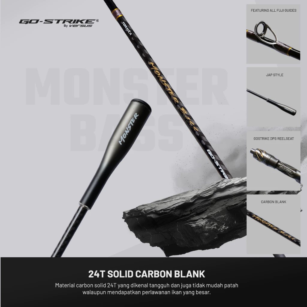 Jual Joran Jigging Go Strike Versus Monster Bass 180 cm Stik Pancing ...