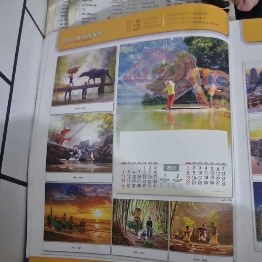 Jual PO SABLON KALENDER DINDING 4 LEMBAR MINANG SEPAKAT SABLON 1 WARNA ...