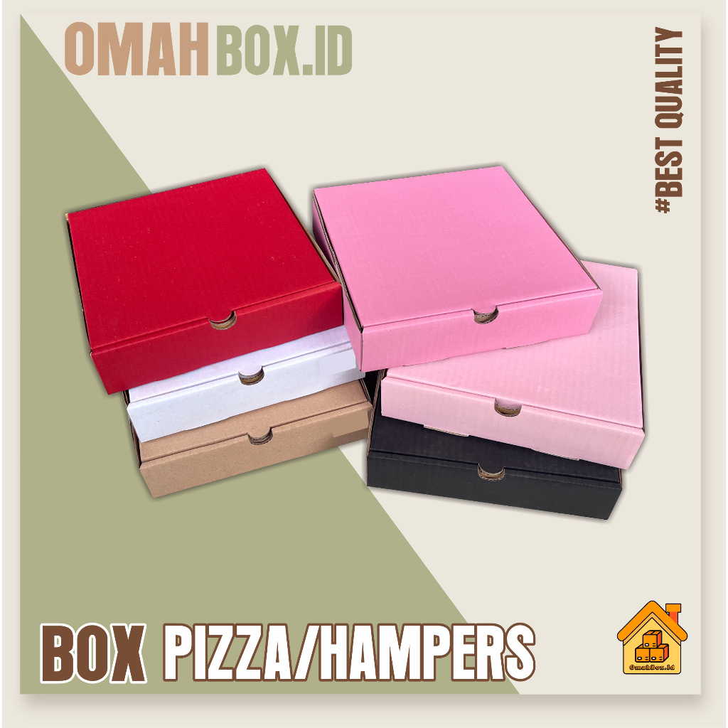 Jual Box Pizza/Hampers 21x21x5 cm | kardus pizza | box pizza | kemasan ...