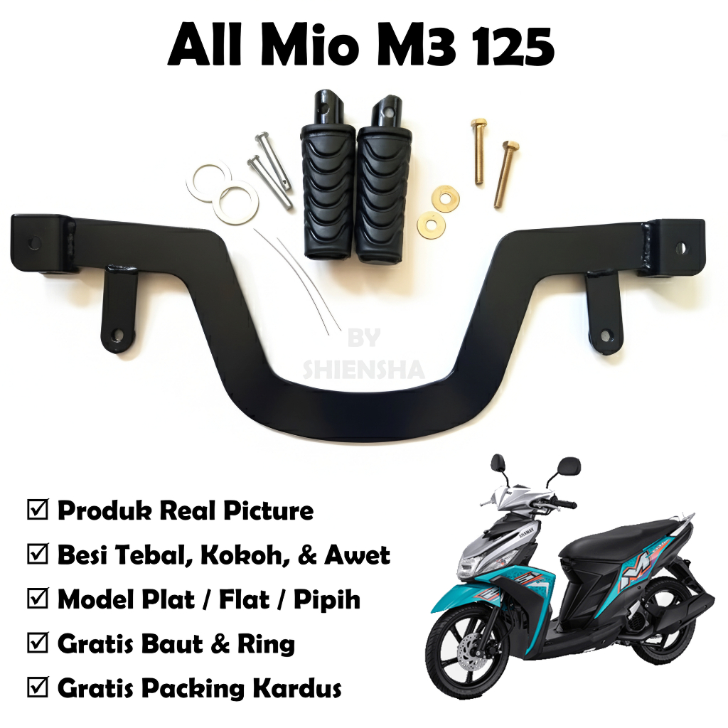 Jual PIJAKAN FOOTSTEP DEPAN MIO M3 PNP FULLSET SIAP PAKAI BASTEP MODEL ...