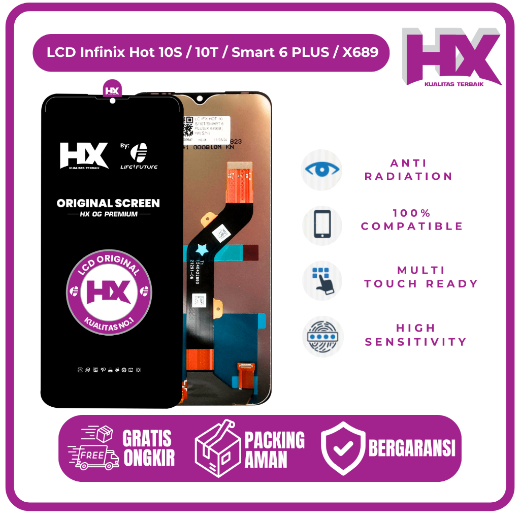 Jual HX - LCD INFINIX HOT 10S / 10T / SMART 6 PLUS / X689 FULLSET ...