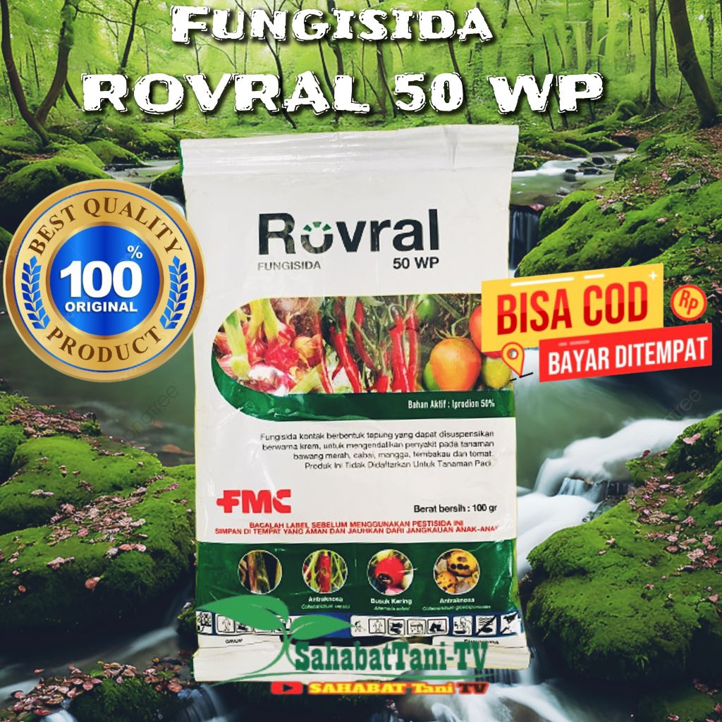 Jual Fungisida ROVRAL 50 WP isi 100 gram ,Fungisida Rovral 50 WP ...