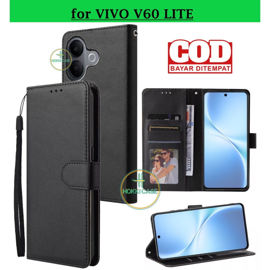 Jual FLIP CASE VIVO V60 LITE LEATHER CASE PREMIUM CASING DOMPET SARUNG ...