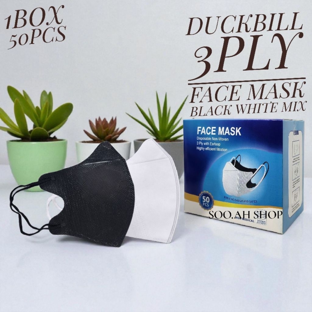 Jual MASKER DUCKBILL FACE MASK 3PLY 1BOX 50PCS | Shopee Indonesia