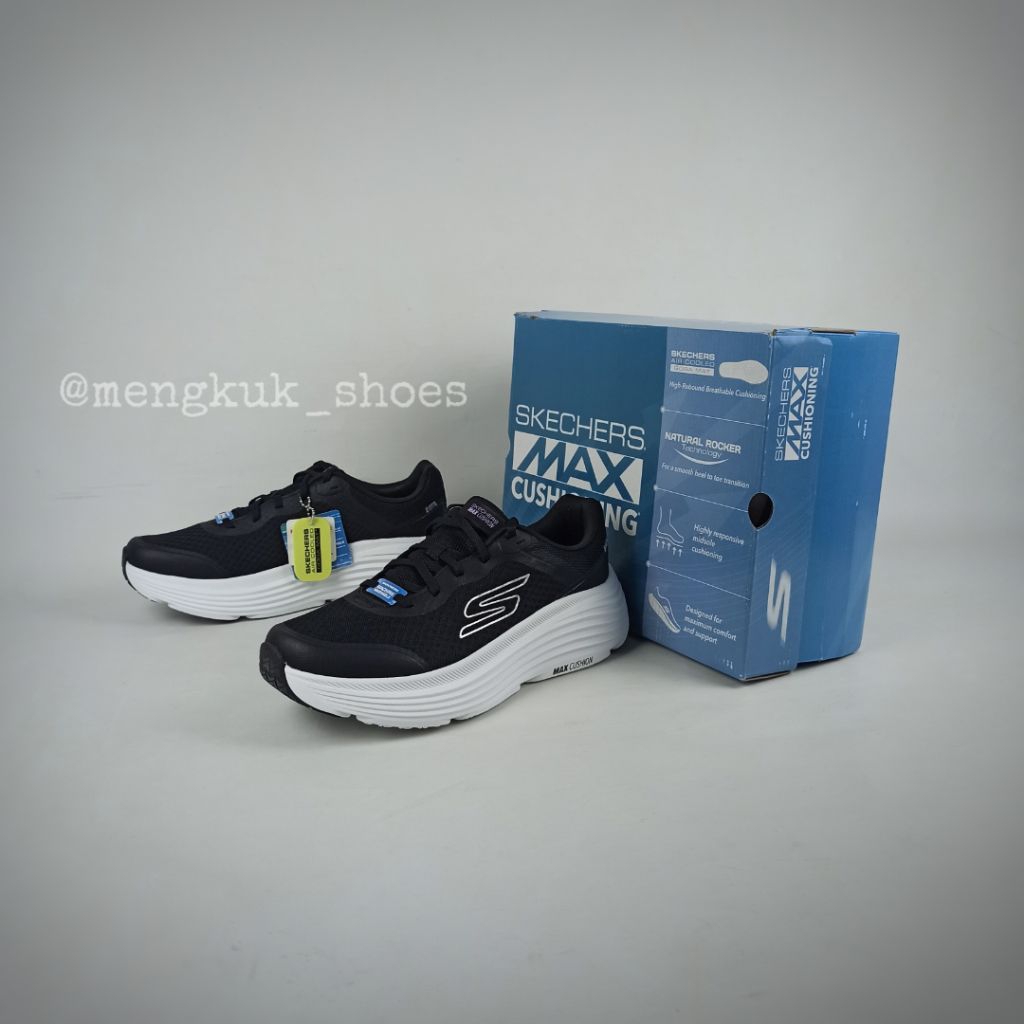 Jual Sneakers Run Skechers Go Run Max Cushioning ENDEAVOUR BLACK BNIB ...