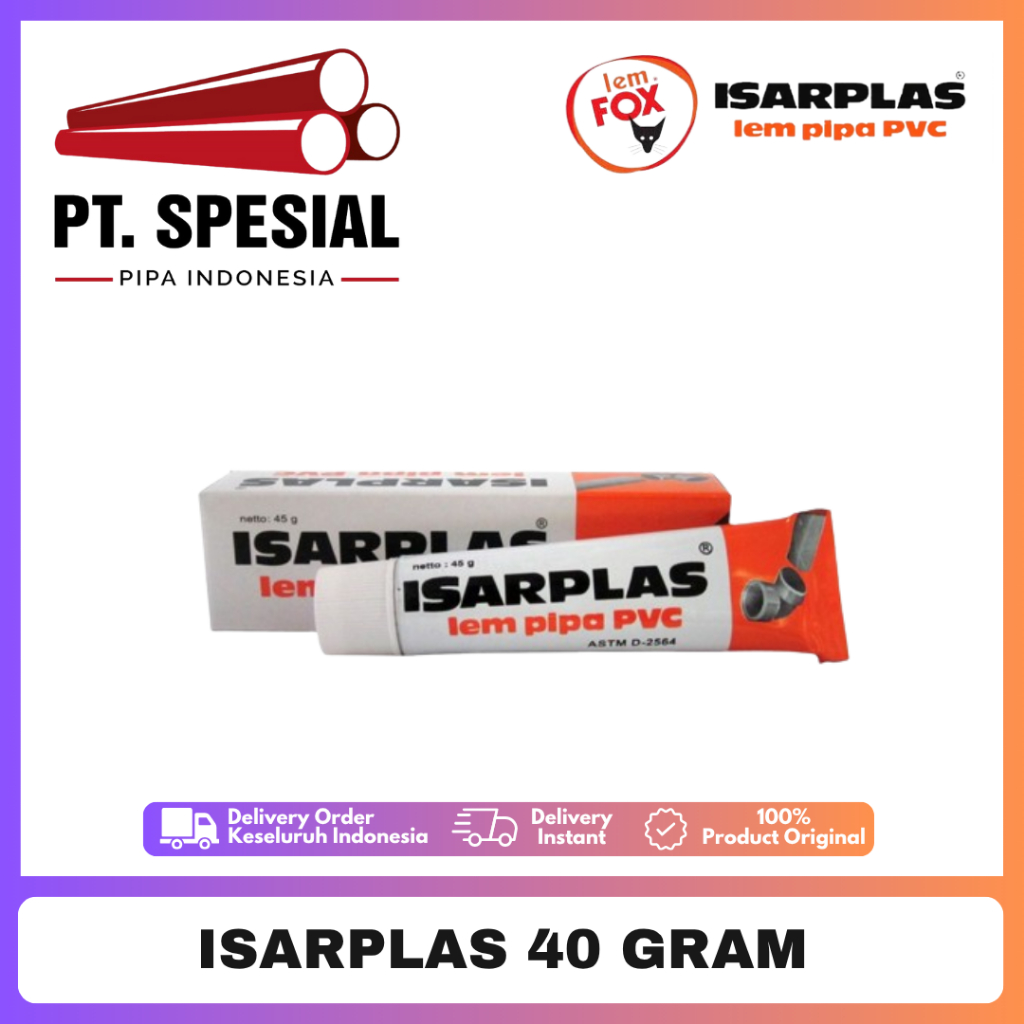 Jual Lem Pipa PVC Isarplas 40 Gram Murah&Hemat - 09 | Shopee Indonesia