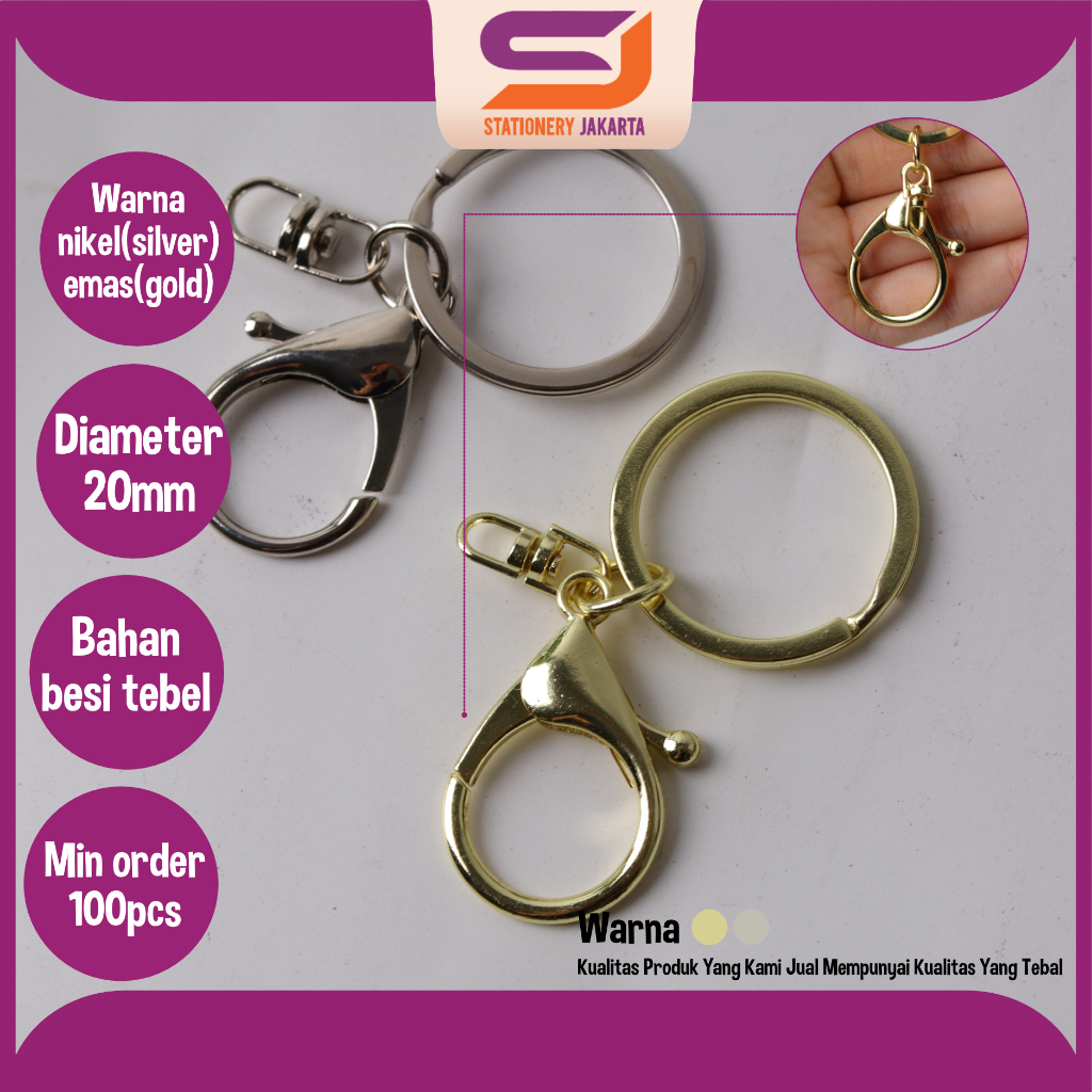 Jual Ring Gantungan Kunci Model Kait Kualitas Premium Grade A Ring ...