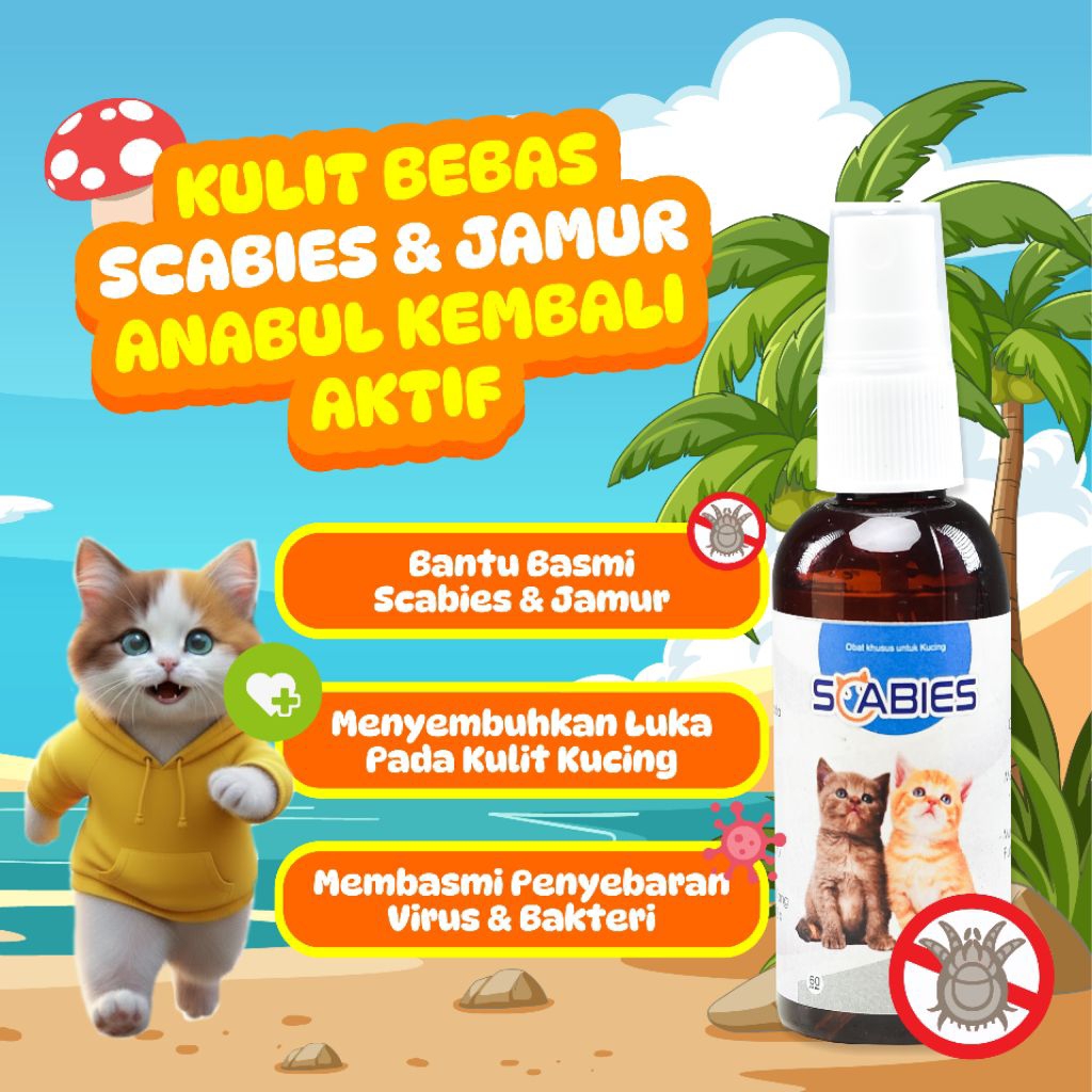 Jual OBAT SCABIES KUCING AMPUH ATASI JAMUR KULIT GATAL 60ML | Shopee ...
