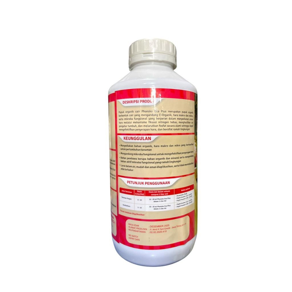 Jual PHONSKA OCA PLUS Pupuk Organik Cair Kemasan 1Liter | Shopee Indonesia
