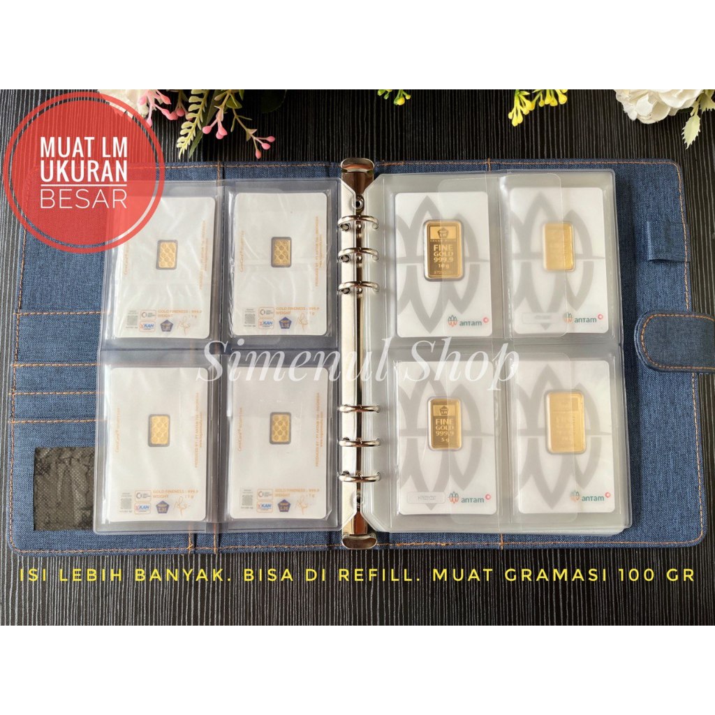 Jual Dompet Emas Album Binder Antam Logam Mulia Ukuran Besar Bahan ...