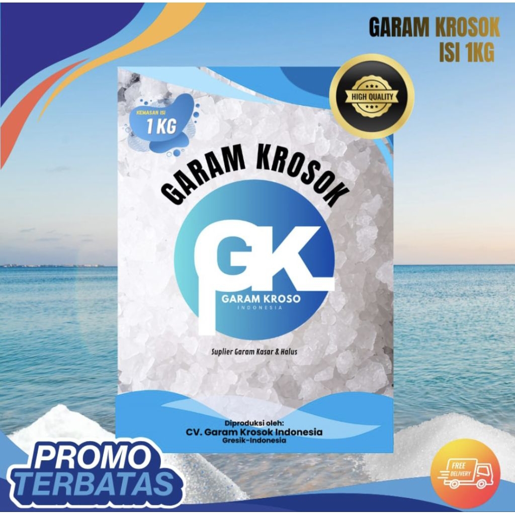 Jual Garam Kasar kemasan 5 kg/3 kg/1kg Garam Krosok Premium Bersih ...