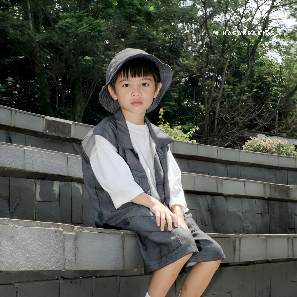 Jual HAE ARRA - Oversized Vest / Oversized Vest Set - usia 1-10 tahun ...