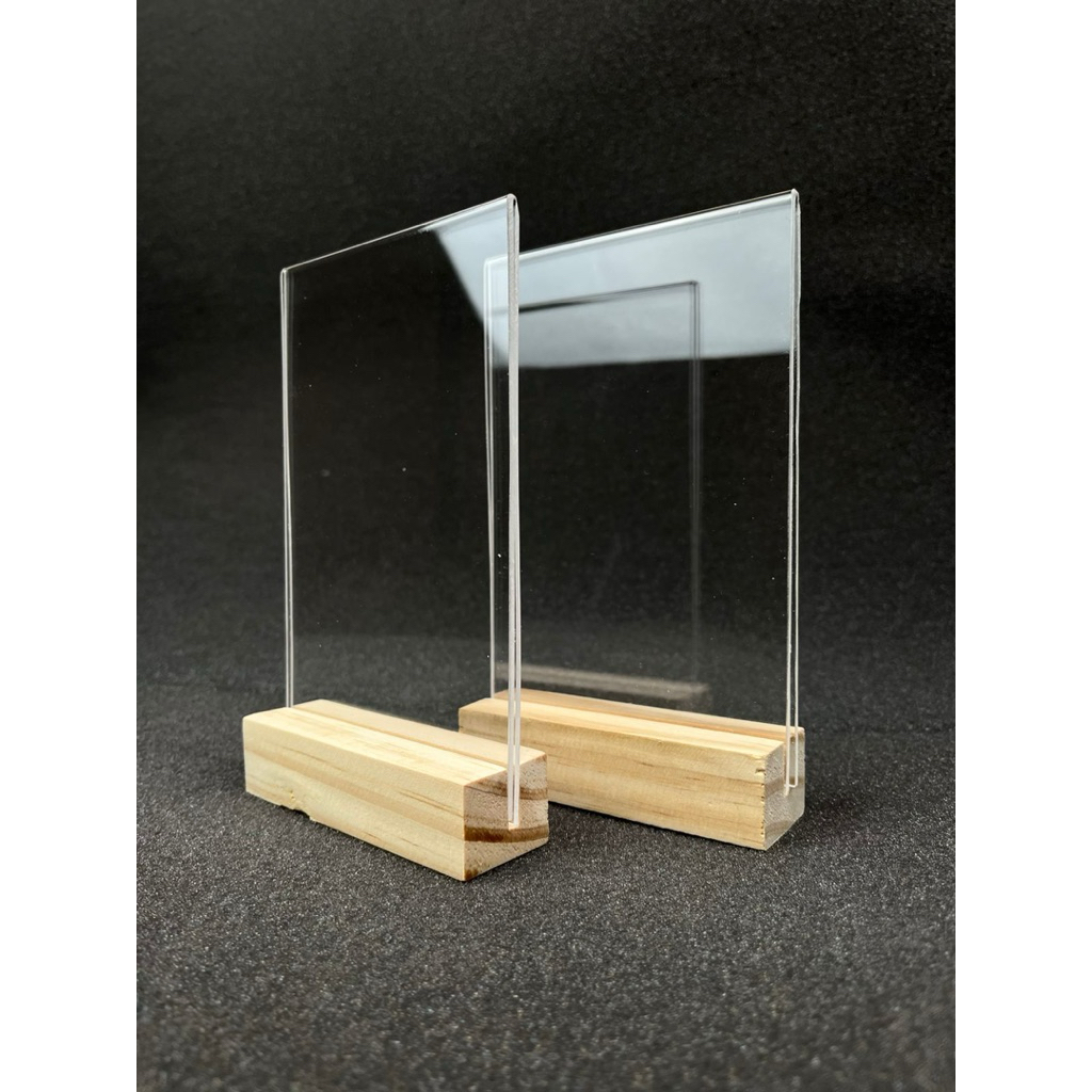 Jual STAND QRIS AKRILIK JATI BELANDA A5 (2mm)/ TENT HOLDER/TENT QRIS ...